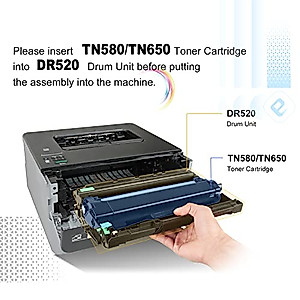 TN580 TESEN Compatible Toner Cartridge Replacement for Brother TN580 TN650 TN550 for Brother HL-5370dw HL-5250DN MFC-8690dw HL-5340D HL-5240 MFC-8480DN MFC-8860DN MFC-8890DW MFC-8690DW Printer 4 Packs
