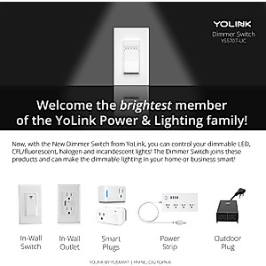 YoLink Remote, 500 Feet World's Longest Range Smart Remote Controller One Button Plugs Switches Outlets Grouping and Controlling, LoRa Enabled Smart Home Automation Device