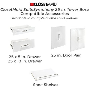 ClosetMaid SuiteSymphony 25-Inch Closet Tower Base Unit Midnight Brown