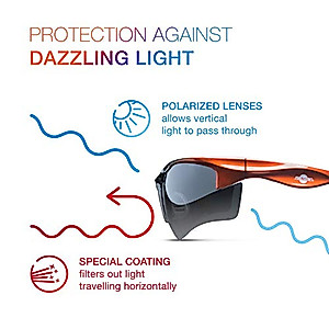 ToolFreak Polarized Rebel Safety Glasses - Dark Smoke Tinted Lens - ANSI z87.1-2015 Rated, U6 UV Rating - Brow Ventilation, Secure Fit & Distortion-Free - Case, Cloth & Neck Cord Included