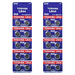 TOSHIBA LR44 AG13 Alkaline 1.5 Volt Batteries x20