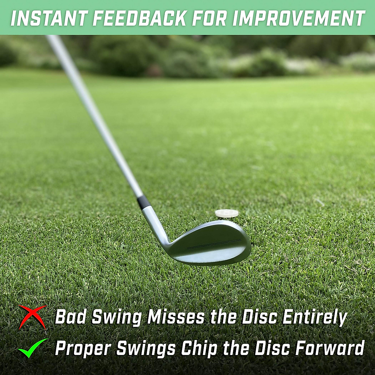 GoSports Golf Pure Strike Golf Training Discs 24 Pack - Eliminate Thin Shots!