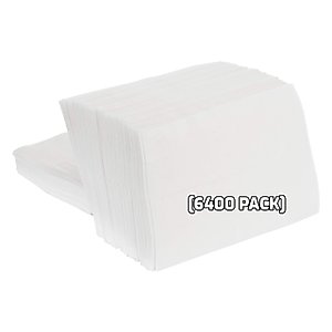 EcoQuality Low Fold Dispenser Napkins, 1-Ply, 3 1/2 x 5 in., White 6400/pk, Dispenser Napkin Refill, Everyday Napkins, Perfect for Restaurants, Diners, Bodegas & Home