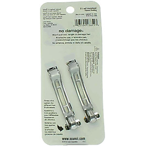 Scunci 1785103A048 No Slip Grip Barrettes Assorted Colors, Woman, Unisex, 3 Packs of 2 Count