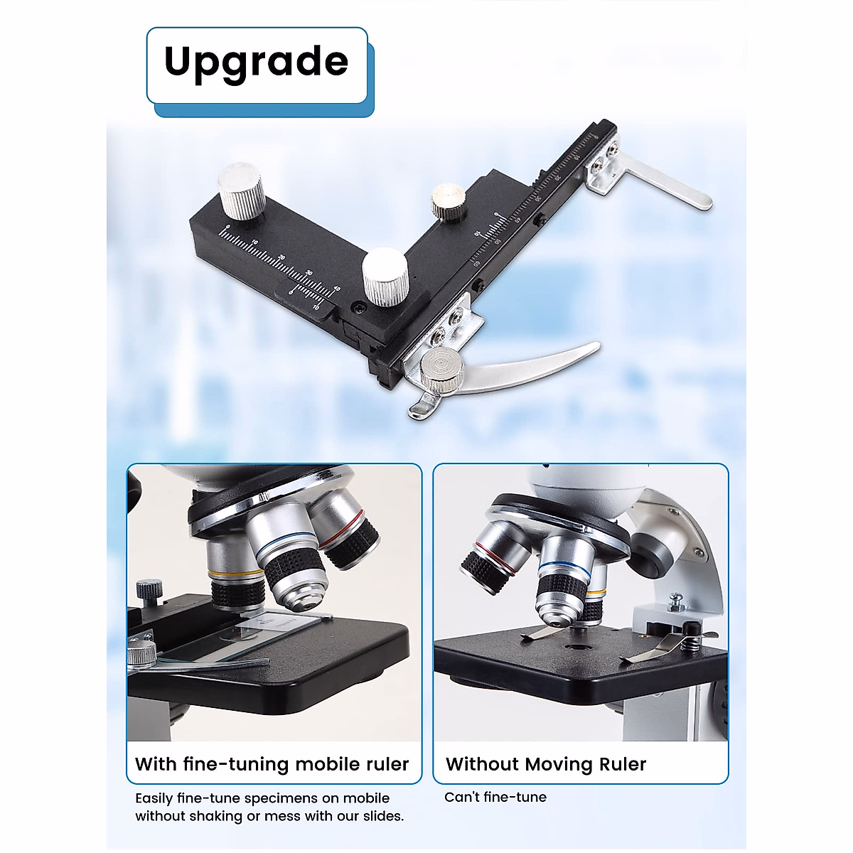 Crspexil Compound Binocular Microscopes 40X-2000X with 2.0 mp Camera, with Microscope Prepared Slides 30p,for Kids Students Adults,Microscope Accessories, Phone Adapter