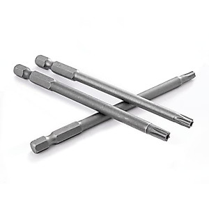 VESTTIO Security Torx Screwdriver Bit Set 11PCS 1/4 Inch Hex Shank 4 Inch/100 mm Length S2 Steel Tamper Proof Star 6 Point with Magnetic for Power Screwdriver Drill Impact Driver