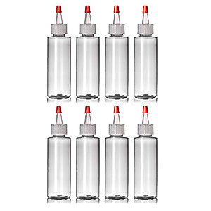 IMPRESA 8-Pack of 4 Oz Plastic Small Squeeze Bottles and Caps - BPA-Free, Latex-Free, Food-Grade - Great for Icing, Cookie Decorating, Sauces, Condiments, Arts and Crafts and More!