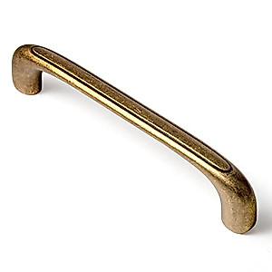 Yanxia 6 Pack 5" Center to Center Antique Brass Cabinet Handles - Classic Reflections Kitchen Hardware