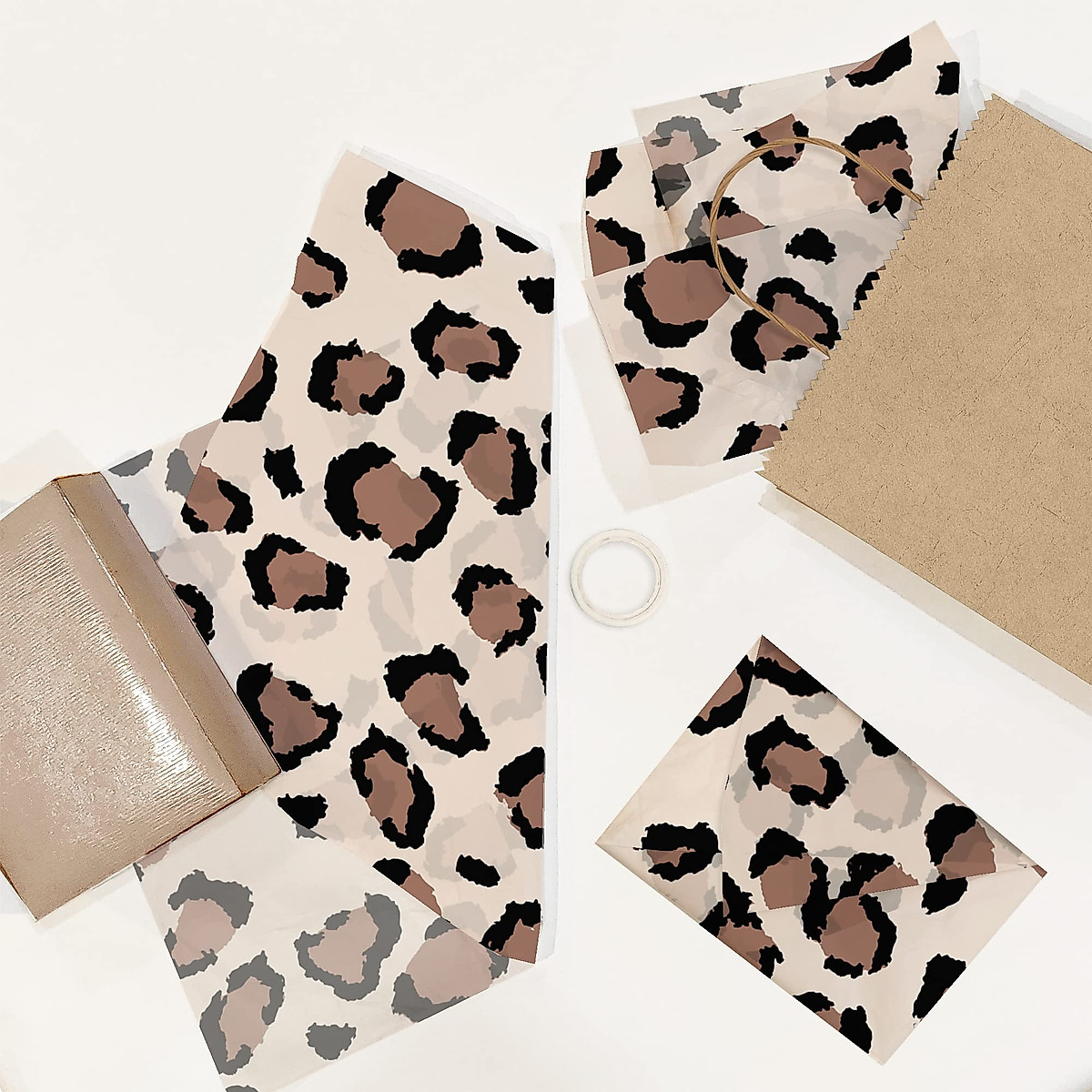 Leopard Print Printed Tissue Paper - Decorative Tissue for Decoupage - Wild Tissue Paper | 24 Sheets 20" x "30"