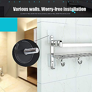 ZHANGLI 10pcs/Pack Screws Hanger No Hole Hook Home Traceless Sticker Wall Mounted Strong Non-Marking Stickers Perforated Stainless Steel Screw Patches