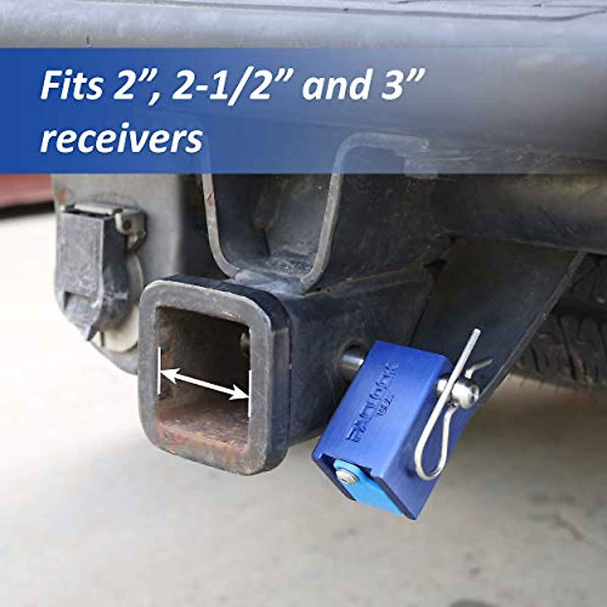 PACLOCK | UCS-80A-250 | Trailer Hitch Lock | Trailer Accessories | Anodized Aluminum | 6 Pin Cylinder | High Security | Hidden Shackle