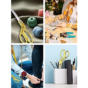 Mandala Crafts Ribbon Cutting Scissors for Ribbon Cutting Ceremony – Large Gold Scissors Set Tailor Scissors Heavy Duty Shears with Stainless steel Blade for Fabric Sewing