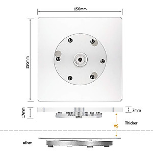 Kasmoire Cookie Decorating Turntable, Sugar Cake Cookie Decorating Supplies Kit-with Anti-Slip Silicone Mat,Turns Smoothly Easy Control and Convenient,5.7 x 5.7inch,Thicker,Acrylic,Square
