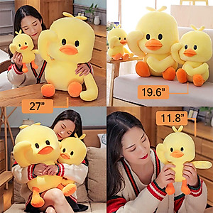 AIXINI 11.8inch Plush Duck Stuffed Animal Soft Toys Yellow Duckling Duckie Stuff, Funny Cuddly Gifts