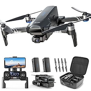 Holy Stone HS600 2-Axis Gimbal Drones with 4K EIS Camera for Adults, Integrated Remote ID, 2 Batteries 56-Min Flight Time, 10000 FT Range Transmission, GPS Drone with Brushless Motors, 4K/30FPS