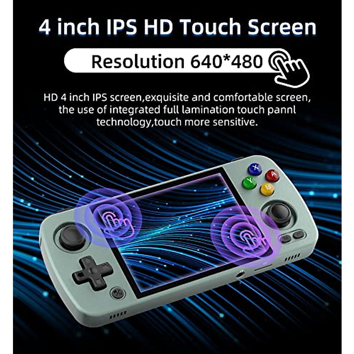 RG405M Retro Handheld Game Console , Aluminum Alloy CNC Android 12 System 4.0 Inch IPS Touch Screen with 128G TF Card 3172 Games Compatible with 5G WiFi and Bluetooth 5.0 (Gray)