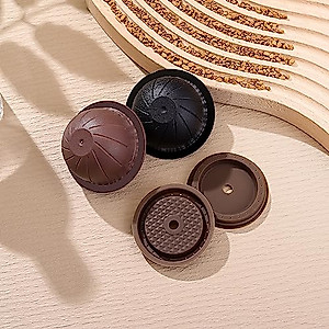 Reusable Coffee Capsule Lids with 150ml/230ml Refillable Vertuo Coffee Pods Compatible for Vertuo-line Vertuo Coffee Machine Capsules Cap with Coffee Scoop and Brush