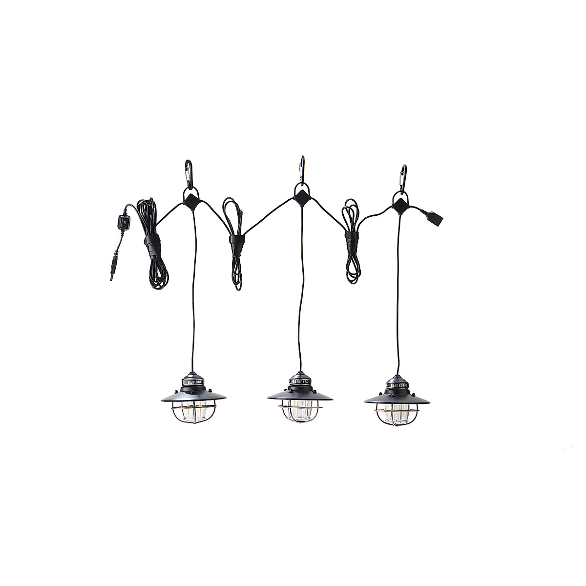 Barebones Edison Pendant String Lights - Forest Lantern, Lantern, and Railroad Lantern - Formal Outdoor String Lights Edison and String Lanterns (Antique Bronze)