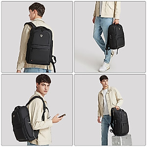 FENRUIEN Business Travel Backpack for Men, fit 15.6" Laptop Backpack, Waterproof Backpack with USB Charging Port, Anti-Theft luggage Backpack with TSA Lock, Daypack Backpack for College/School