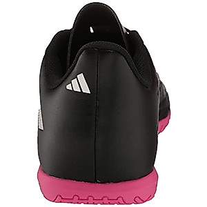 adidas Unisex Copa Pure.4 Indoor Soccer Shoe, Black/Zero Metallic/Team Shock Pink, 11.5 US Men