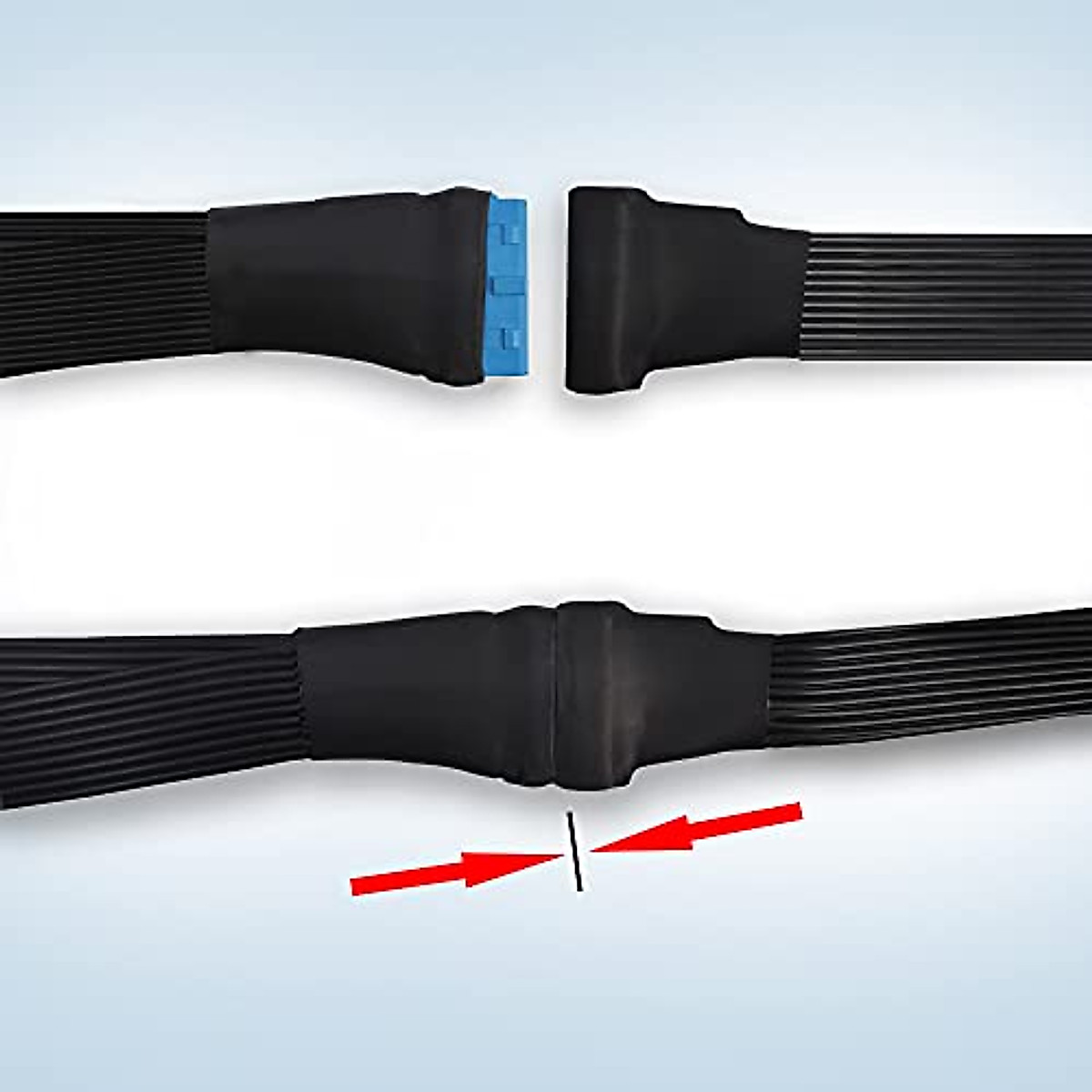 GINTOOYUN USB 3.0 Header Extension Cable, 19/20 Pin 1 to 2 Y Splitter Internal Extension Adapter DIY(5.9 inch)