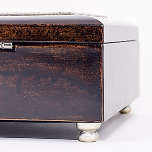 Cottage Garden He Will Command His Angels Burlwood Jewelry Music Box Plays Amazing Grace