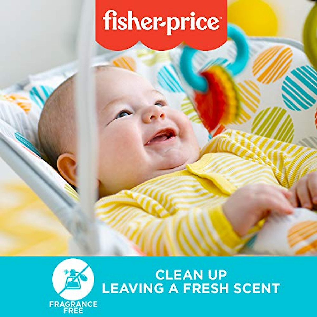 Fisher Price Baby Wipes Unscented, Hypoallergenic, Water Baby Diaper Wipes for Newborn and Sensitive Skin - Resealable Top - 80 Count (Pack of 6) - 480 wipes