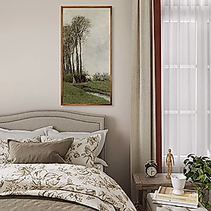 Unframed Rolled Farmhouse Vertical Wall Art Canvas - 12x24 Vertical Wall Pictures - Long Narrow Artwork - Vertical Poster - Oblong Skinny Wall Decor Living Room - French Country Landscape Oil Painting