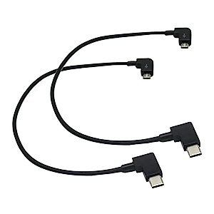 2X Cable for DJI Mavic PRO AIR Drone Remote Controller RC to Type-C USB Phone(Black)