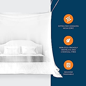 MEKKAPRO Ultra Large Mosquito Net with Carry Bag, Bug Netting with 2 Openings | Mosquito Netting for Bed, Patio, Camping, Outdoor & Travel | Mosquito Net for Bed with Carrying Pouch & Hanging Kit