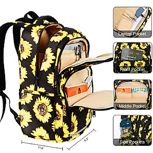 Goodking College School Backpack for Girls Women,Water Resistant Casual Daypack Laptop Backpack