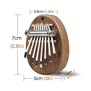 Ganasome 8 Key Mini Kalimba exquisite Finger Thumb Piano Marimba Musical good accessory Pendant Gift for Kids and Adults Beginners