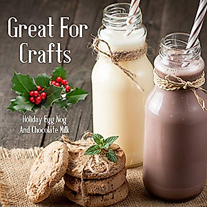 Upper Midland Products 12 oz Plastic Bottles with Lids, Jugs Plastic Milk Bottles For Parties Birthdays 12 Pack