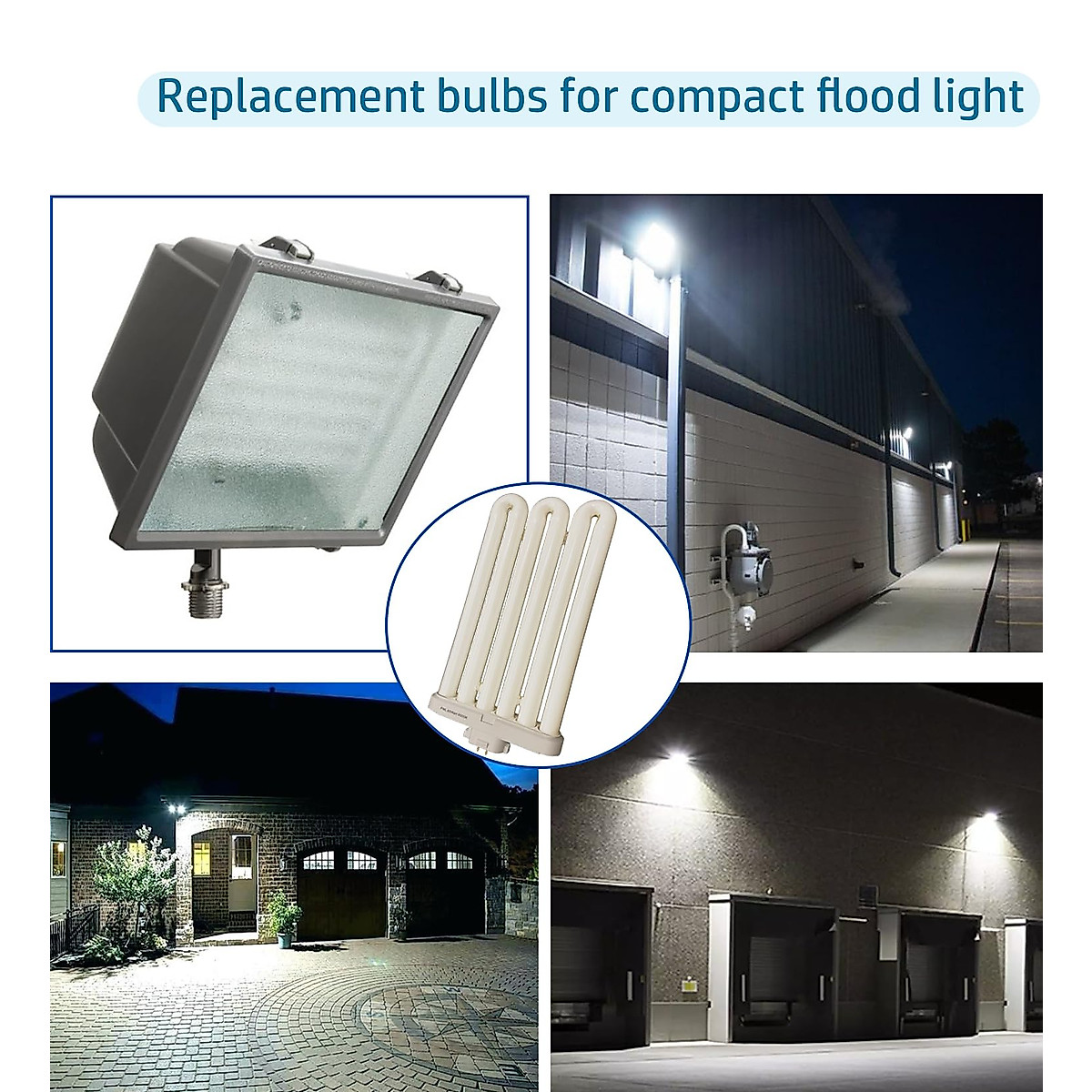 65Watt FML65/6500K Daylight Triple Tube Fluorescent Light Bulb, 4-Pin GX10Q-8 Base, Replacement Lamp for Feit BPFML65/65, 9.5'' MOL