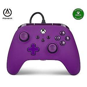 PowerA Advantage Wired Controller for Xbox Series X|S - Royal Purple, Xbox Controller with Detachable 10ft USB-C Cable, Mappable Buttons, Trigger Locks and Rumble Motors, Officially Licensed for Xbox