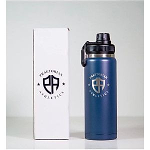 24 Oz Stainless Steel Thermal Insulated Hot/Cold Water Bottles To Keep Any Drink Hot For 12 Hours & Cold For 24 Hours - Gym Water Bottles For Men & Women - Mens Thermal Water Bottle (Dark Blue)