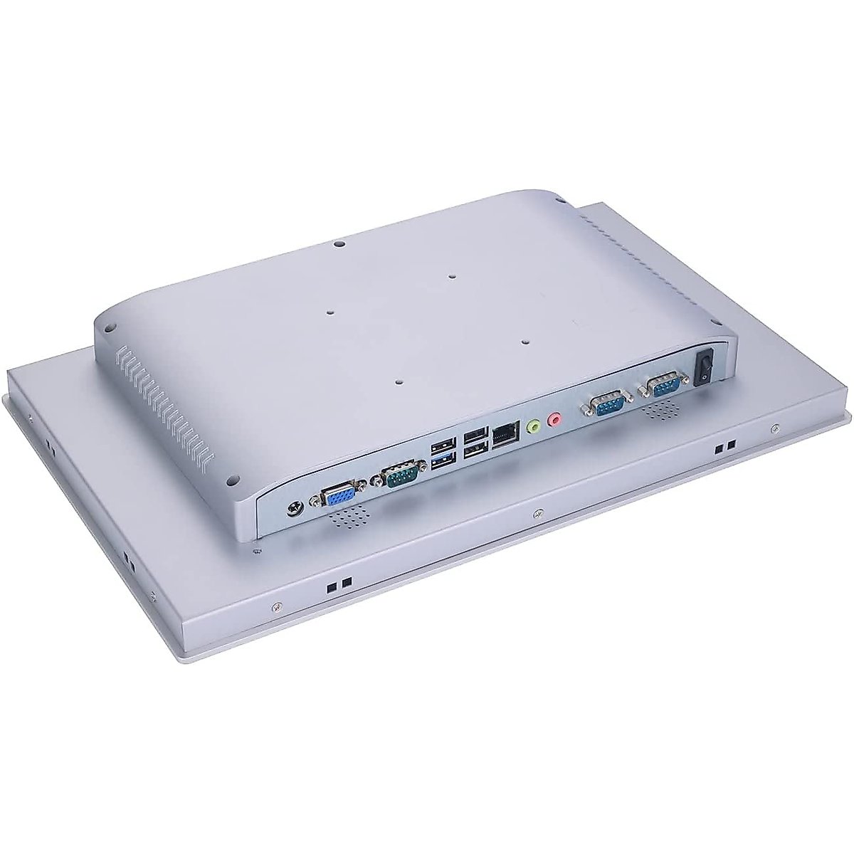 PARTAKER 15.6 Inch TFT LED Industrial Panel PC, All in One Touch Screen Desktop Computer, 10 Point Capacitive Touch Screen,Intel J6412, Fanless HD Dual LAN RS232 COM, 8GB Ram 512GB SSD
