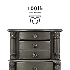 Powell Company Grey Wash Jewelry Powell Viola Armoire