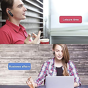 Bluetooth Headset for Cell Phones, V5.0 Wireless Bluetooth Earpiece for iPhone, Android, Samsung, IPX5 Waterproof 16 Hrs Talking Hands Free Earphone with Noise Cancelling Mic for Outdoor/Business