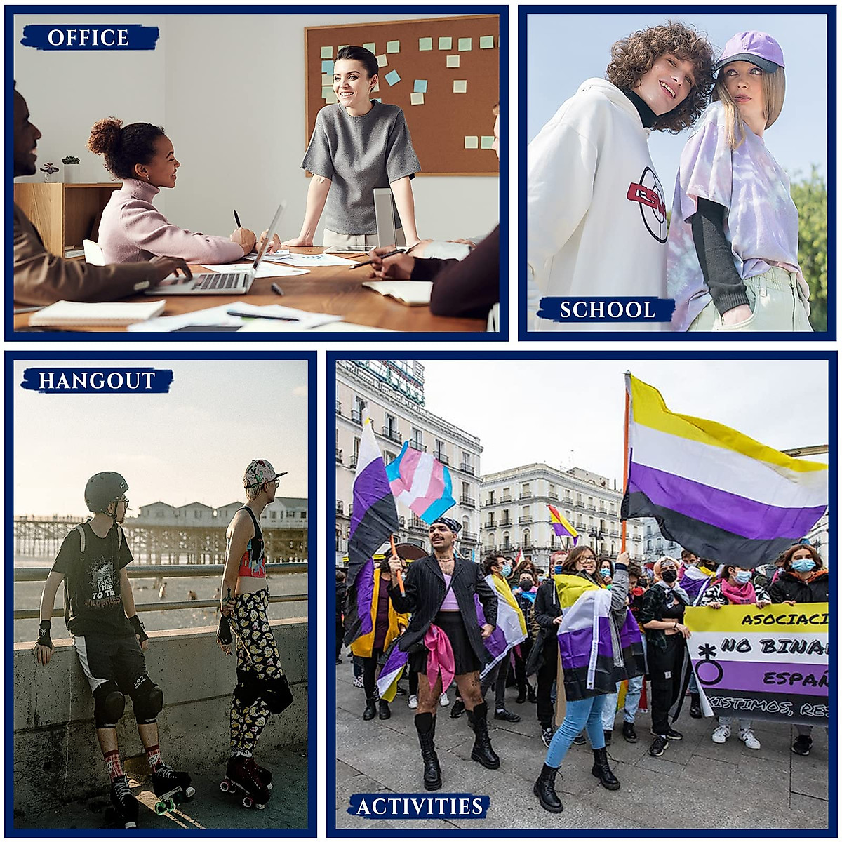 LGBT UNICORNS Chest Binder, FTM Binder Trans, Bindfree Sizing Design