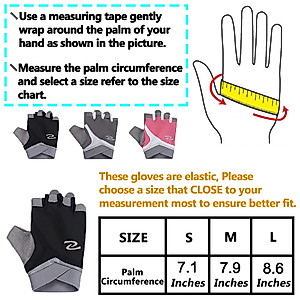 Luwint Women Fingerless Yoga Gloves Non Slip Padded - Barre Pilates Fitness Workout Training Wrist Exercise Accessories (Black, Medium)