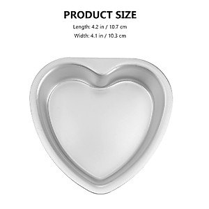 Cabilock Heart Mold 5pcs Aluminium Cake Pan Tin Heart Shape Cake Baking Tin Tray Muffin Chocolate Baking Mold Fondant Non Stick for Cake Bread Baking Egg Shaped Cake Pan (4.2x4.1 inch)