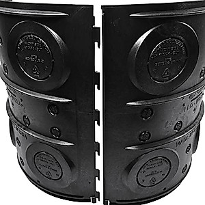 NDS FWAS24 50 Gal. Flo Stormwater Dry Well System Kit with 3 Side Panels & 1 Cover, Ideal for Rainwater Collection, Black