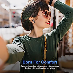 Wireless Earbud Bluetooth 5.3 Headphones 40H Playtime Earphones with HD Dou-Mic, Sports Bluetooth Headphones with Digital LCD Display, IP7 Waterproof Headphones Noise Cancelling Earbud Touch Control