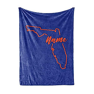 State Pride Series Florida - Personalized Custom Fleece Blankets with Your Family Name - Celebrate United States