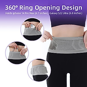 Odoorgames Slim Running Belt | Travel Money Belt | Running Waist Pack | Slim Fanny Pack for Running | Hidden Pockets for Travel (Beige, Large)