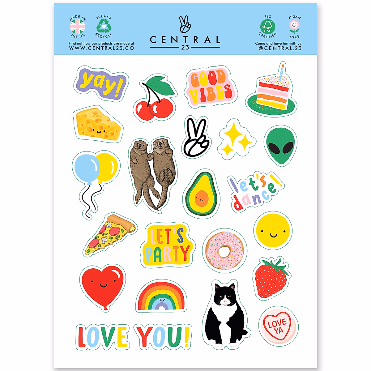 CENTRAL 23 Dog Birthday Card - Funny Pug Greeting Card - From the Dog to Fur Parents, Dog Dad Mom- Pet Owner - Vegan Ink - Comes With Stickers - Made In UK