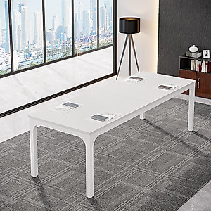 Tribesigns 6.5FT Conference Table, 78.7 Inche Rectangle Meeting Seminar Table, Large Business Tables for 6-8 People (Only Table)