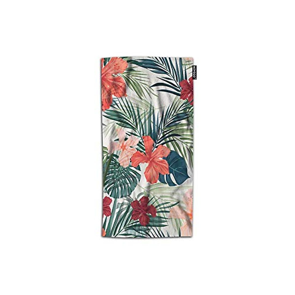 AOYEGO Plant Hand Towel Floral Botanical Leaf Palm Foliage Tropical Jungle Flower Blossom Petal Bath Hand Towels Lightweight Decorative 30X15 Inch Soft Polyester-Microfiber for Kitchen