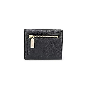 Michael Michael Kors Womens Mott Leather Slim Trifold Wallet Black Small